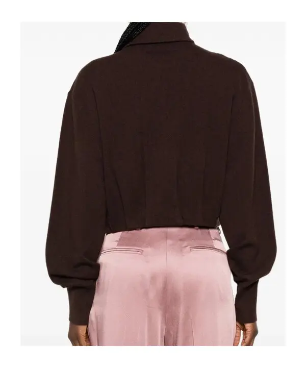 Dries Van Noten High Neck Cropped Cardigan