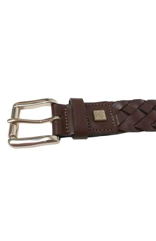 Brooks Brothers Braided Full Grain Leather Belt