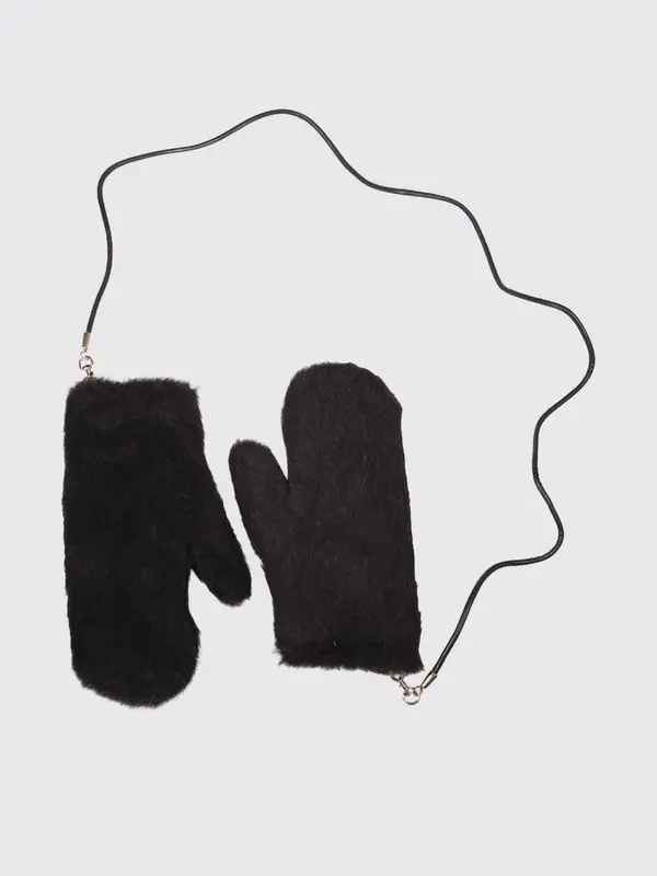 Max Mara Gloves In A Precious Alpaca And Virgin Wool Blend With Spring Clip