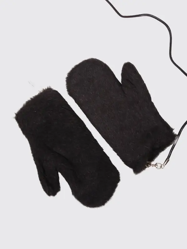 Max Mara Gloves In A Precious Alpaca And Virgin Wool Blend With Spring Clip