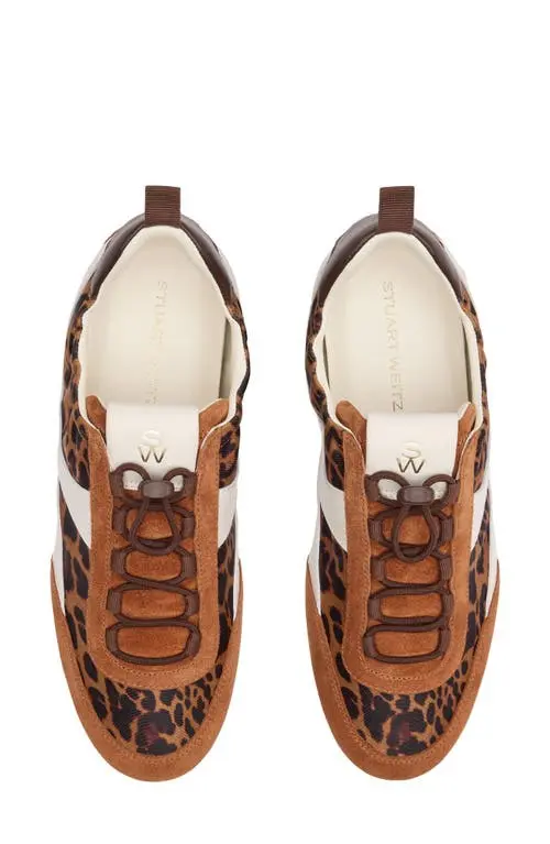 STUART WEITZMAN Vander Ballet Sneaker - Leopard/cream