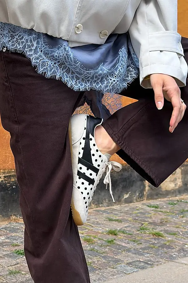 Gola Torpedo Polka-dot Sneakers - Ecru/black