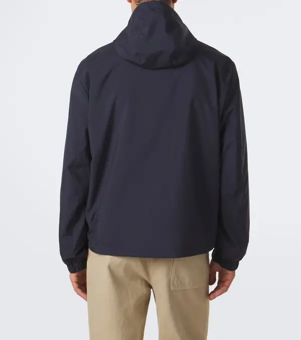 TOD'S Leather-trimmed Raincoat