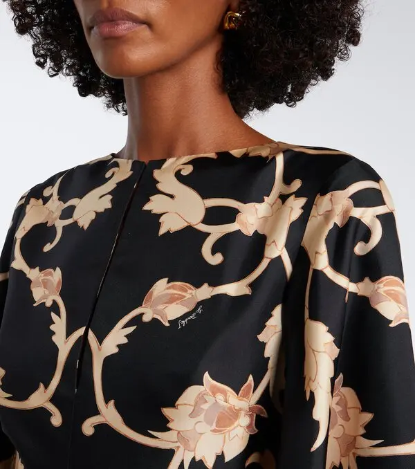 La DoubleJ Belle Printed Silk Twill Kaftan