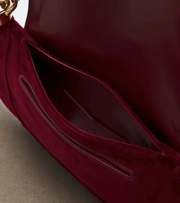 Chloé Marcie Foulard Small Velvet Shoulder Bag