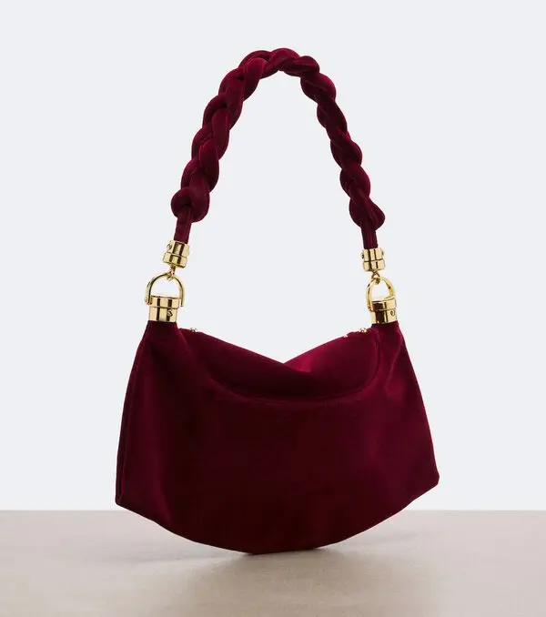Chloé Marcie Foulard Small Velvet Shoulder Bag