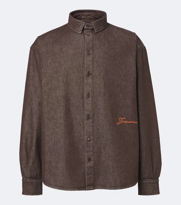 Jacquemus Simon De-nîmes Denim Shirt - Brown