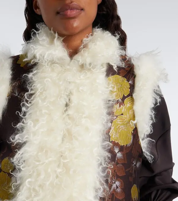 La DoubleJ Floral Jacquard Mohair Vest