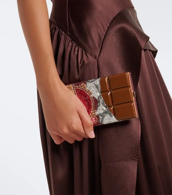 Judith Leiber Candy Bar Milk Chocolate Embellished Clutch