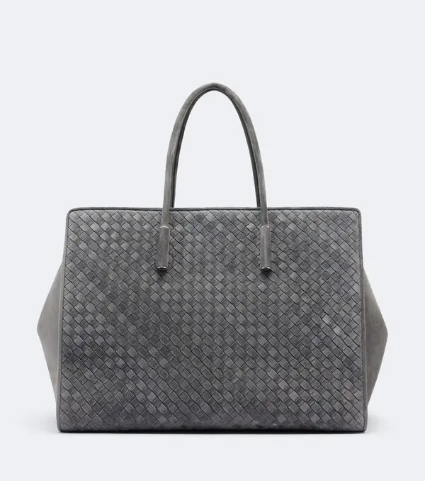 Bottega Veneta Barbara Large Intrecciato Suede Tote Bag