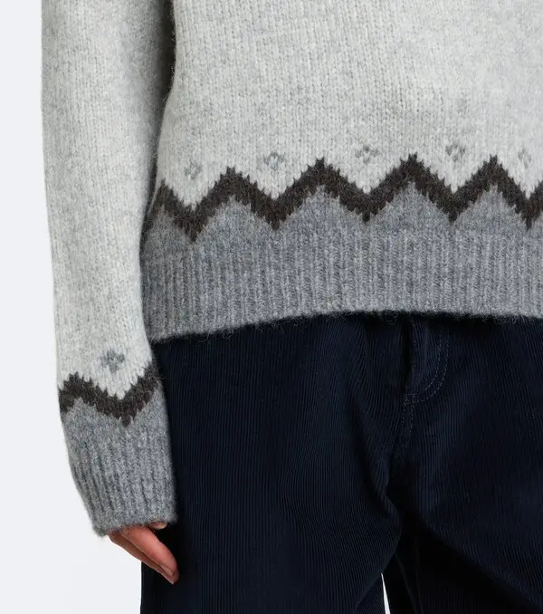 NILI LOTAN Alan Fair Isle Alpaca And Wool-blend Sweater