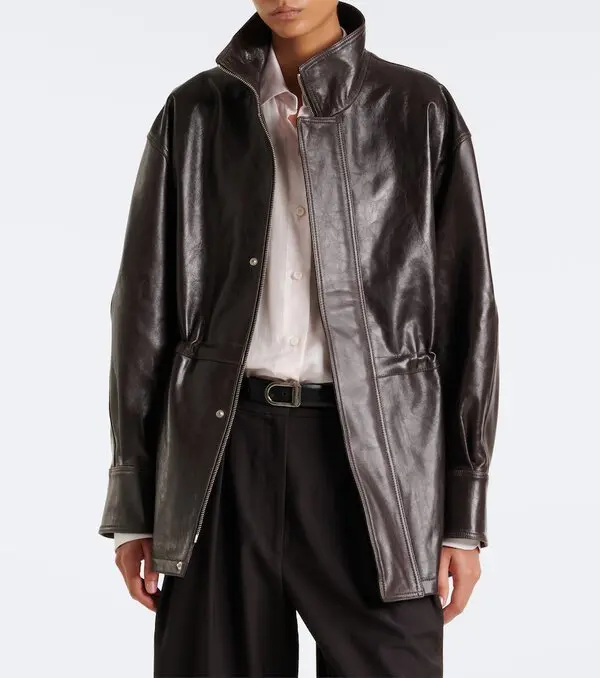 ARMA Alia Leather Jacket - Brown
