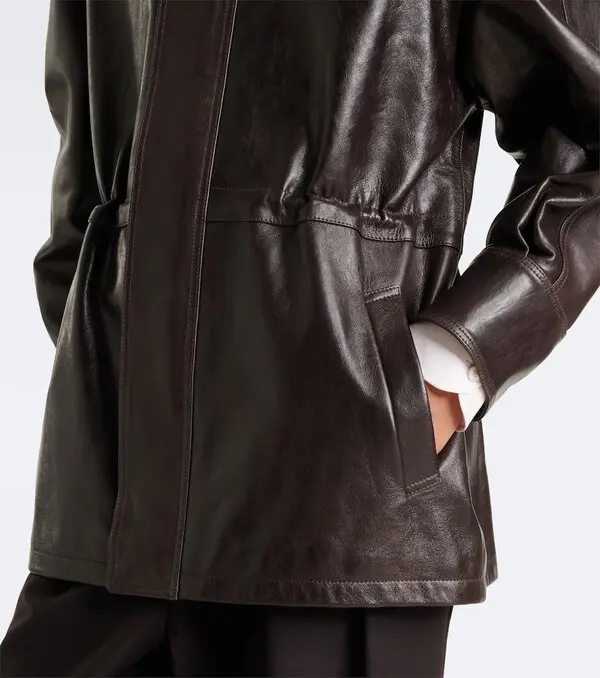 ARMA Alia Leather Jacket - Brown
