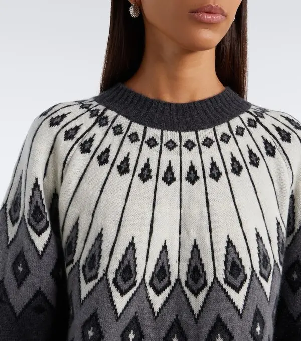Loulou De Saison Hans Jacquard Cashmere Sweater