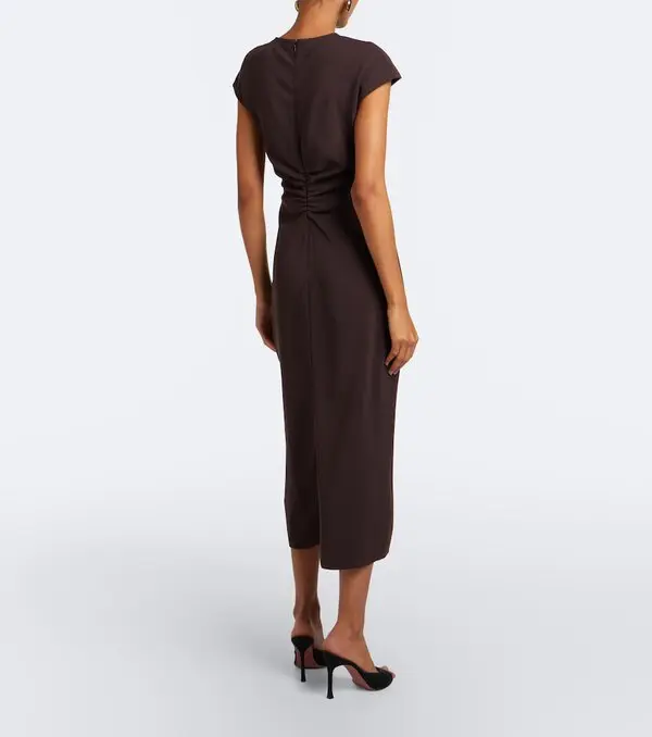 Veronica Beard June Crêpe Midi Dress - Brown