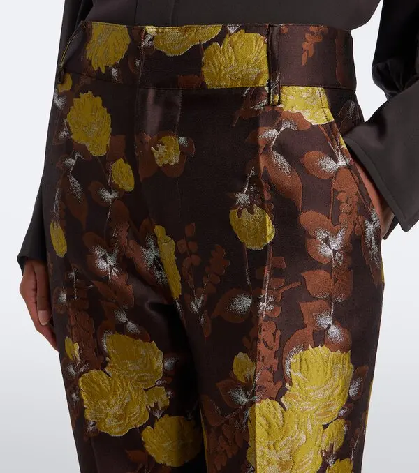 La DoubleJ Hendrix Floral Jacquard Straight Pants