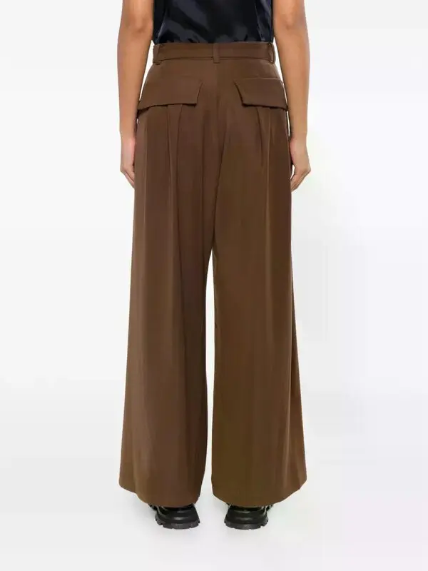 Sacai Belted Wide-leg Trousers