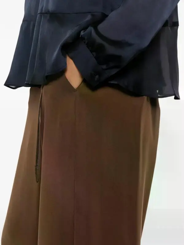 Sacai Belted Wide-leg Trousers