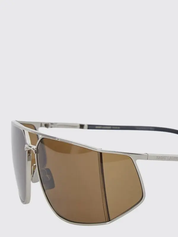 Saint Laurent Metal Aviator Sunglasses With Double Bridge