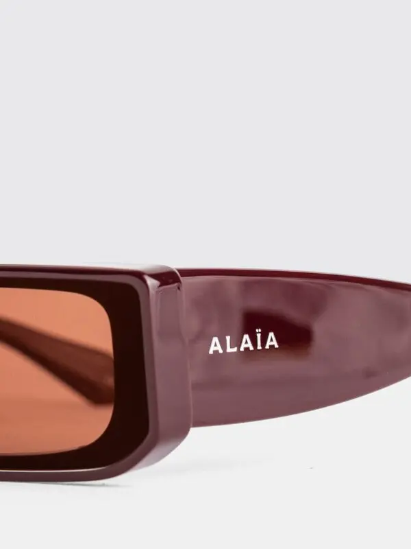 Alaïa Alai�a Rectangular Acetate Sunglasses With Lettering Logo