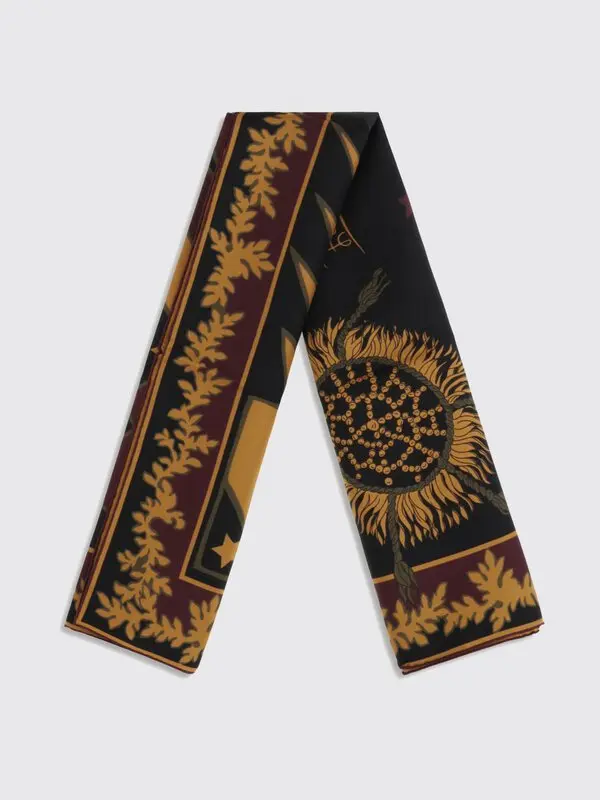 Emilio Pucci Geometric And Floral Print Square Silk Scarf