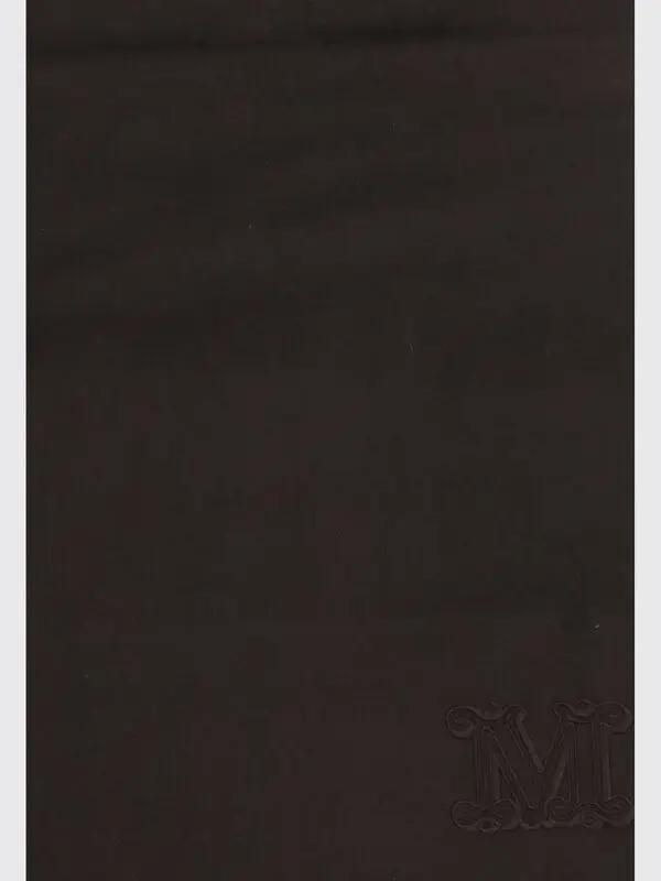 Max Mara 100% Pure Cashmere Scarf With Embroidered Logo Detail