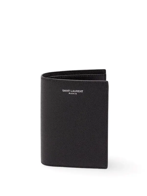 Saint Laurent Credit Card Wallet In Grain De Poudre Leather - Multicolor