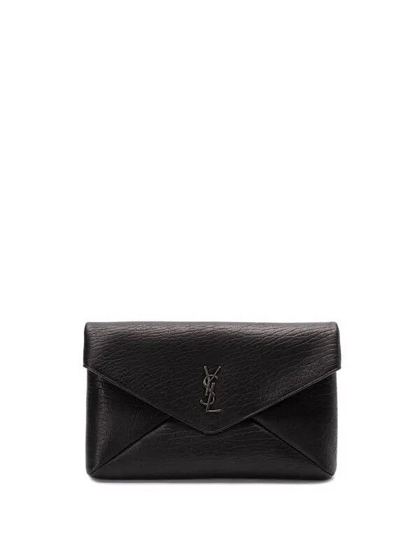 Saint Laurent Cassandre Large Envelope Pouch In Lambskin - Multicolor
