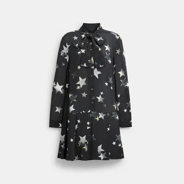 COACH OUTLET Tie Neck Star Dress