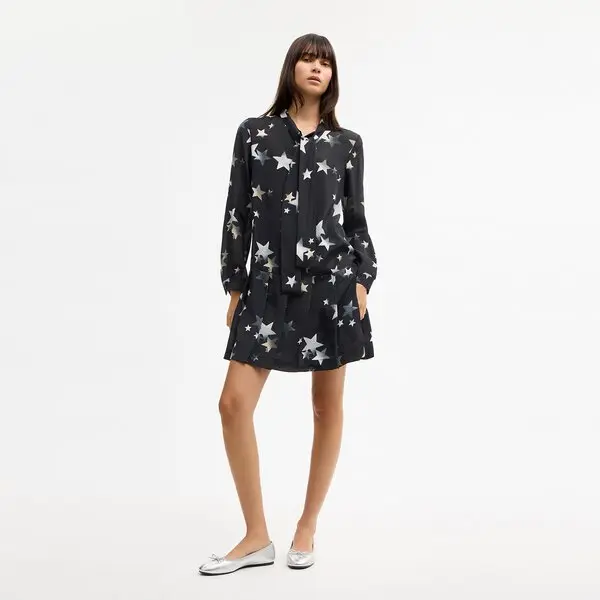 COACH OUTLET Tie Neck Star Dress