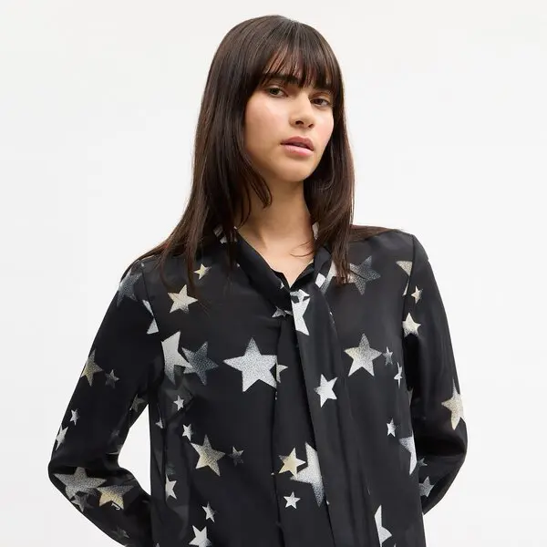 COACH OUTLET Tie Neck Star Dress