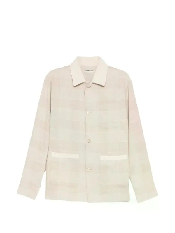 YOUNG N SANG Check-pattern Patch-pocket Jacket