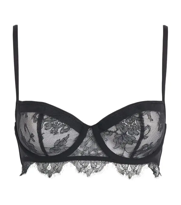 Chantelle Lace Shadow Half-cup Bra - Black