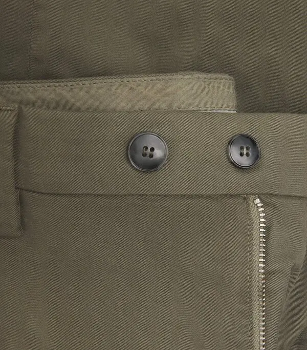 Canali Stretch-cotton Straight Chinos - Green