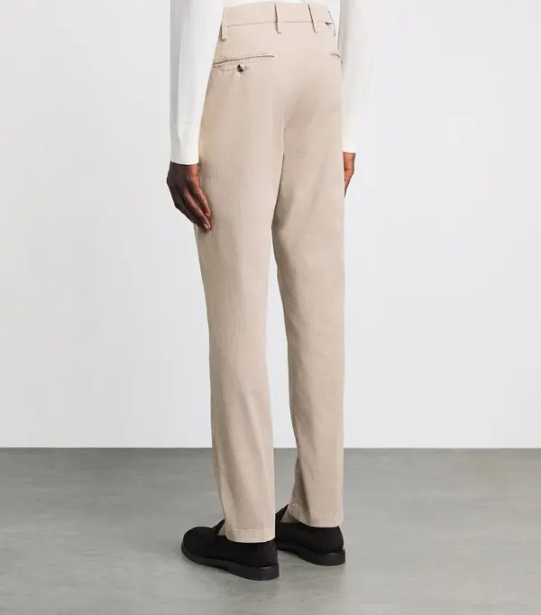 Canali Stretch-cotton Straight Chinos