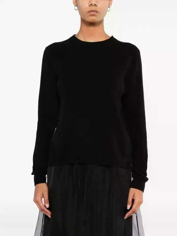 QUETSCHE Floral-print Lace-panel Sweater
