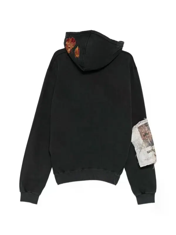DOUBLET Leaf-embroidered Patchwork Hoodie