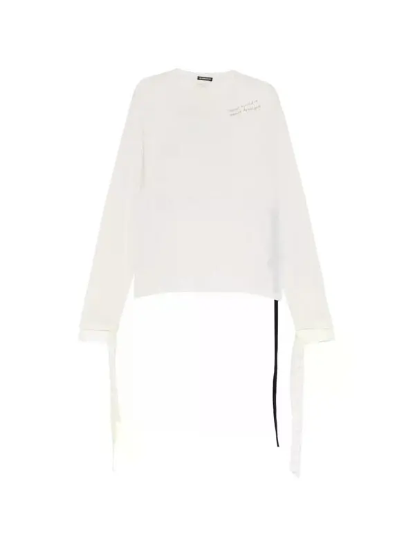 ANN DEMEULEMEESTER Lace-trim Long-sleeve T-shirt