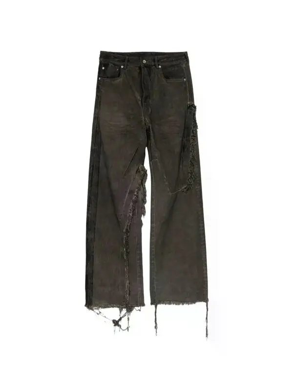 Rick Owens Distressed Wide-leg Jeans