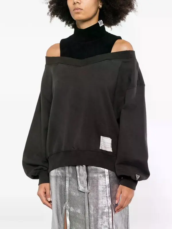 Mihara Yasuhiro Cold-shoulder Panelled Sweater