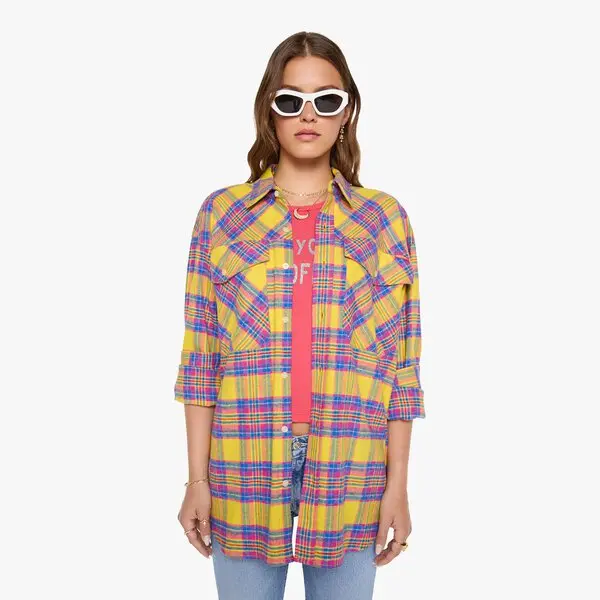 MOTHER The Lazy Sunday Power Ballad Shirt - Blue