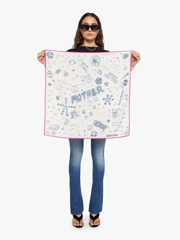 MOTHER The Scarf It Down Scribble - Blue