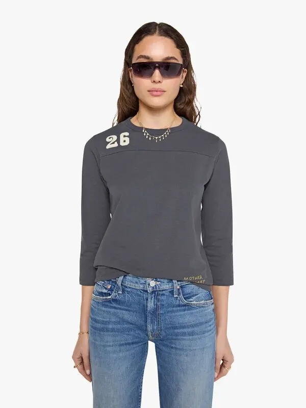 MOTHER The Third Quarter Faded T-shirt - Black