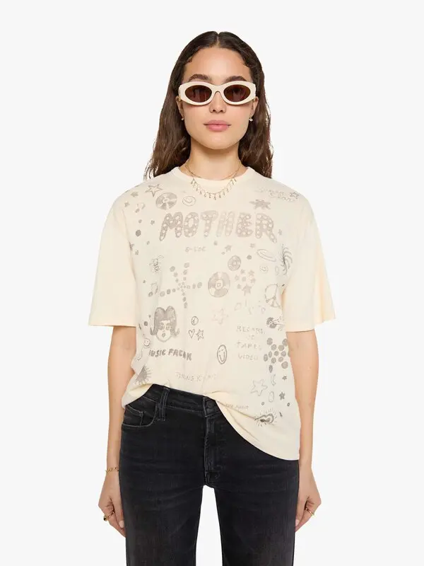MOTHER The Sleep-over Scribble T-shirt - Multi