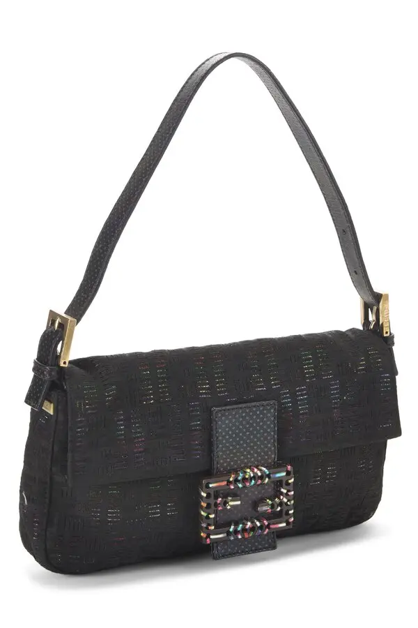 Fendi Multicolor Zucchino Canvas Baguette