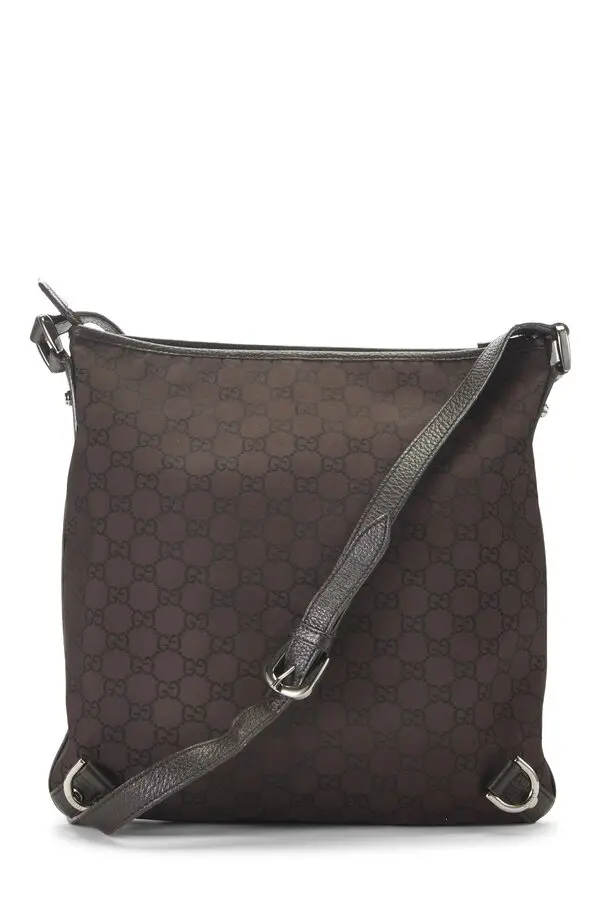Gucci Gg Nylon D-ring Abbey Messenger - Brown