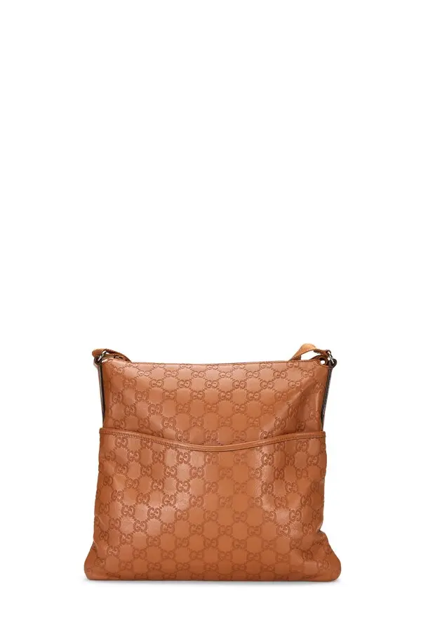 Gucci Orange Ssima Pocket Messenger - Brown