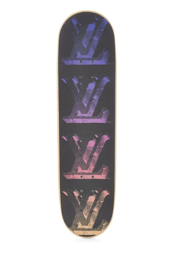 LOUIS VUITTON Multicolor Wood Monogram Illusion Skateboard