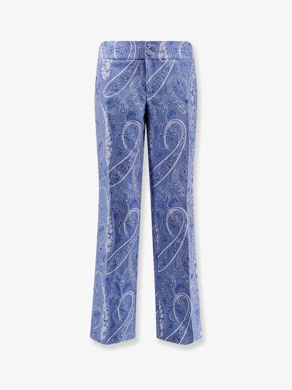 Etro Trousers With Iconic Print - Multicolor