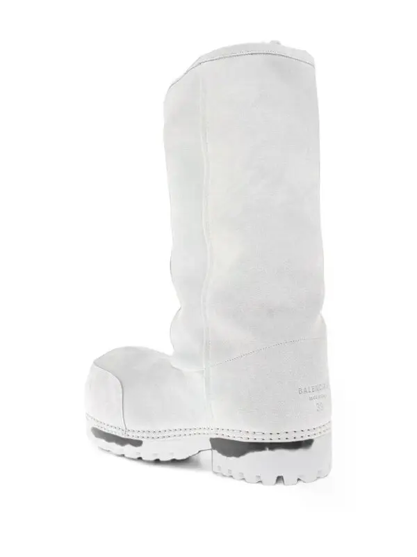 Balenciaga Alaska Fur High Boots In Ciel